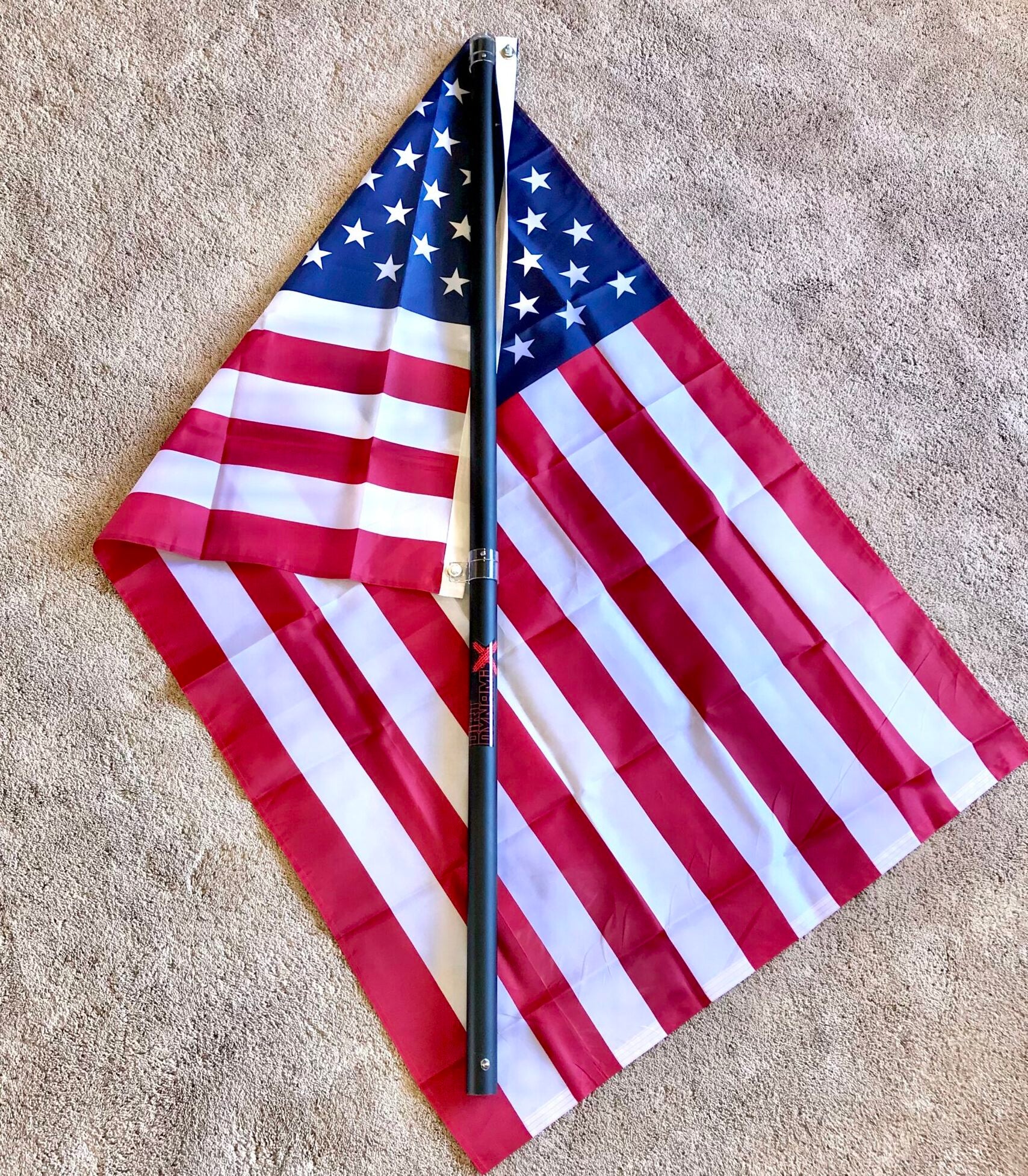 DDX Stealth Series Pole-DDX Stealth Series Pole with 3x5 USA Flag-LTW ...